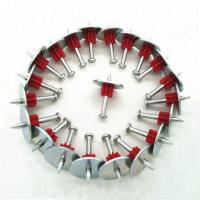 China Smooth Shank Electro Galvanized PDW Type Concrete Nail with 25mm Metal Washer for sale