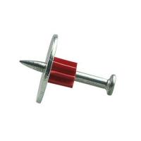 China Concrete Nail with Smooth Shank Type 300 Head Drive Pin and 25mm Metal Washer for sale