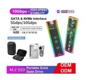 China 512GB 1tb 2tb 4tb 6tb Portable External SATA SSD RGB Built In 5gbps 10gbps for sale