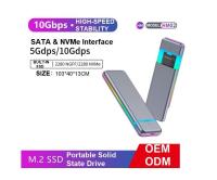 China High Speed RGB Built In External SATA SSD Drive 10gbps With Colorful Ambiance Lights for sale