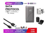 China Fast Speed SATA Built In SSD Portable Hard Drive 5gbps Custom And Free Mold Opening for sale