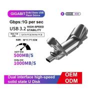 China ODM Portable Type-C Solid State Disks Sk USB 3.2 Flash Drive Provides a Read Speed of up to 550MB/S and a Write Speed of 1000MB/S 256GB SATA and Nvme for sale
