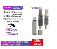 China ODM Portable Type-C Solid State Disks Sk USB 3.2 Flash Drive Provides a Read Speed of up to 550MB/S and a Write Speed of 1000MB/S 256GB SATA and Nvme for sale