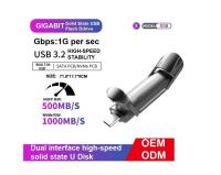 China OEM Portable Type-C Solid State Disks Sk USB 3.2 Flash Drive Provides a Read Speed of up to 550MB/S and a Write Speed of 1000MB/S 128GB SATA and Nvme for sale
