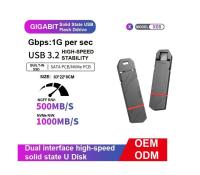 China OEM Portable Type-C Solid State Disks Sk USB 3.2 Flash Drive Provides a Read Speed of up to 550MB/S and a Write Speed of 1000MB/S 128GB SATA and Nvme for sale