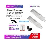 China High Speed 520GB SATA And Nvme SSD Hard Drive Usb C 3.2 Usb Flash Drive for sale