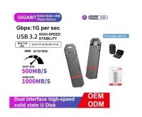 China SATA Nvme 1tb Usb Flash Drive Read Speed Of Up To 550MB/S And A Write Speed Of 1000MB/S for sale