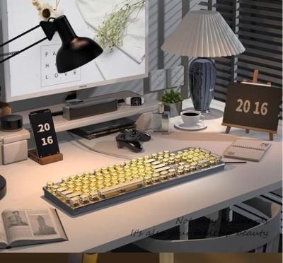 China Retro Punk Mechanical RGB Keyboard Cool PC Keyboard Ergonomic Design for sale