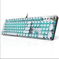 China Retro Punk Mechanical RGB Gaming Keyboard Cool 36 Dazzling Lighting Effects for sale