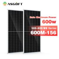 China 500W 550 Watts 600w Thin Film Flat Monocrystalline PV Panels Module Roof Mounting for sale
