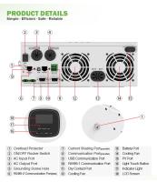 China Off Grid Pure Sine Wave RS485 Hybrid Solar Inverter 5kw 3Kw 1000 Watt for sale