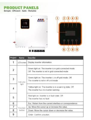 China Commercial Hybrid On Grid Inverter 5kva 10kw 20kw 30kw 50kw 80kw 100kw for sale