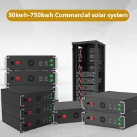 China 15kwh-750kwh Commercial racked cabinet High Voltage Solar energy storage system lifepo4 for sale