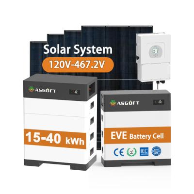 China solar battery cases system 15kwh 20kwh 25kw 30kw 35kw 40kw stackable solar generator for sale