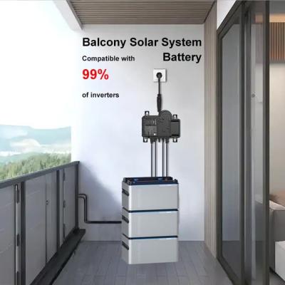 China Plug And Play 800W Balcony PV System With LiFePO4 Battery / Micro Inverter for sale
