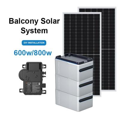 China Germany Warehouse PV Solar System Balcony Power Plant 600W 800w Balkonkraftwerk for sale