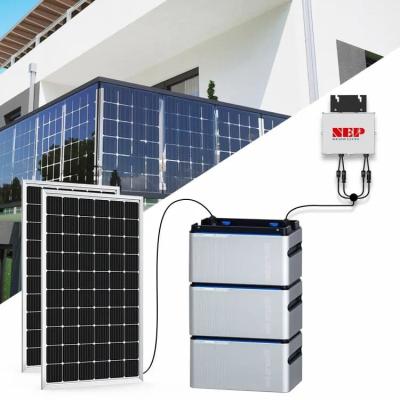 China Plug And Play Balcony Solar System With Battery Micro Inverter Balcony Battery for sale