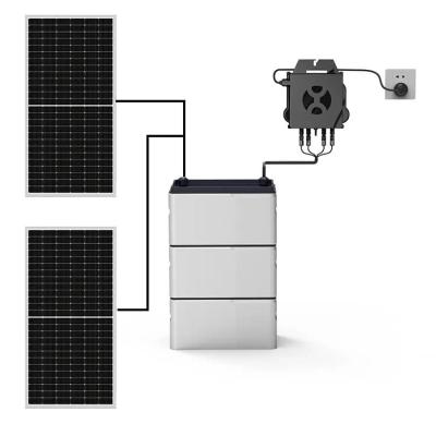 China Complete Balcony Solar Storage System LiFePO4 Battery 800w With Micro Inverter for sale