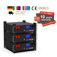 China LiFePO4 Stacked Lithium Energy Storage Batteries 51.2v 100Ah Customized for sale