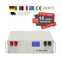 China 51.2V 100Ah 5kWh Lifepo4 Battery Pack With BMS Serve Rack For Home Energy Storage for sale