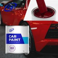 China 1K Solid Colors Car Paint High Gloss Red Automotive Refinish Coating 1L for sale