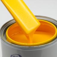 China China Manufacturer 1K Yellow Automotive Paint 1L Fast Drying High Gloss Solid Color for sale