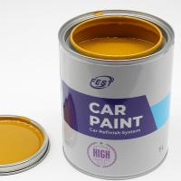 China 1K Yellow Car Body Repair Paint 15um Automotive Refinishing Solid Color for sale