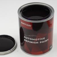 China 1K Solid Colors Automotive Paint Deep Black High Gloss Fast Dry Car Refinish Coating 1L for sale