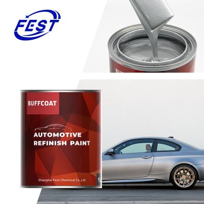 China 1K Silver Automotive Paint - Polyurethane Car Refinish Coating 15-25μm Thickness with Low VOC Formula for sale