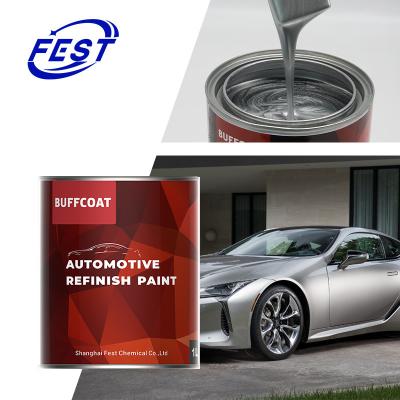 China 1K Silver White Automotive Refinish Paint - 15-25μm Coating Thickness with 1:0.6-0.8 Mix Ratio for Professional Car Restoration for sale
