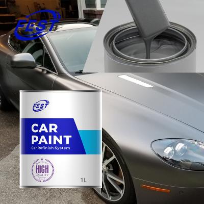 China 1K Silver Grey Metallic Automotive Paint - 15-25μm Coating Thickness with Low VOC Formula for Professional Refinishing for sale