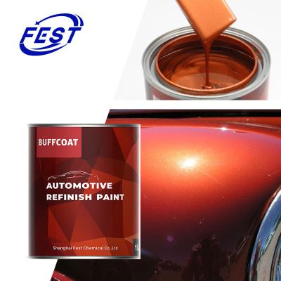 China 1K Pearl Paint Automotive Basecoat - Yellow Pearl Finish with 15-25μm Coating Thickness and 1:0.6-0.8 Mixing Ratio for Auto Body Repair for sale
