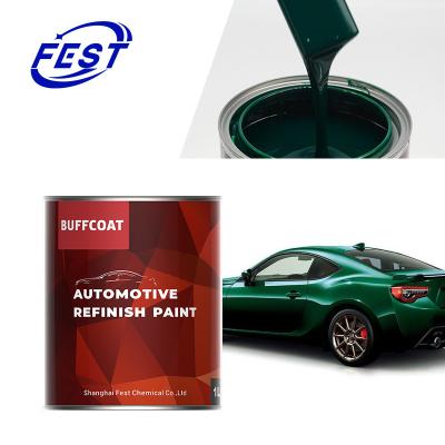 China Wholesale 1K Solid Color Metallic Green Car Paint Spray Fast Drying 1L for sale