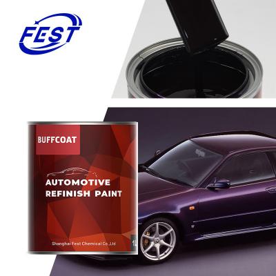 China Wholesale 1K Solid Colors Purple Car Paint 1L Fast Drying Automotive Coating for sale