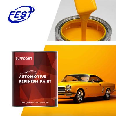 China Wholesale 1K Solid Colors Paint Yellow Car Paint Auto Spray Paint for sale