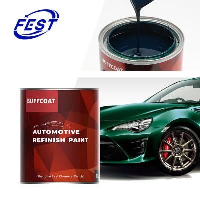 China Wholesale 1K Solid Colors Automotive Paint Green Car Paint Color Mixing System 1L for sale