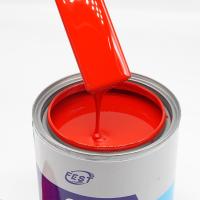 China 1K Solid Colors Automotive Paint Red High Gloss Fast Drying Car Refinish Coating 1L for sale