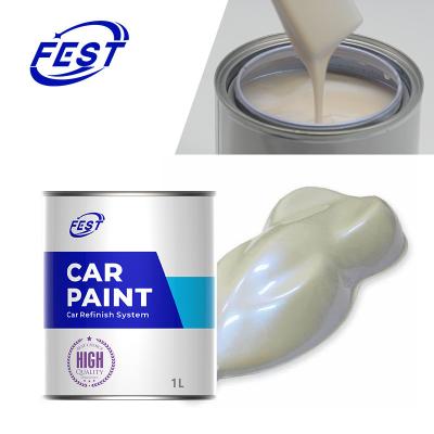 China High Gloss 1K Solid Basecoat Car Paint 1L Fast Drying Automotive Coating for sale