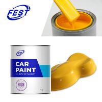 China Yellow 2K Automotive Paint Top Coat - 40-60μm Thickness, 2:1 Mix Ratio for Professional Auto Refinishing for sale