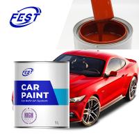 China 1K Solid Basecoat Automotive Paint Red High Gloss Fast Drying 1.2mm Spray Gun Ready to Use for sale