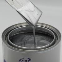 China 1K Solid Silver Car Paint Medium Aluminum High Gloss Fast Dry Automotive Coating 1L for sale