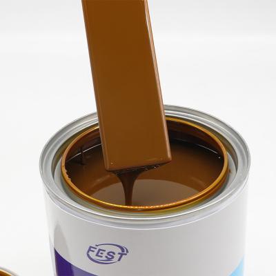 China 1K Acrylic Lacquer Base Coat Glitter Iron Yellow Automotive Spray Paint 1L for sale