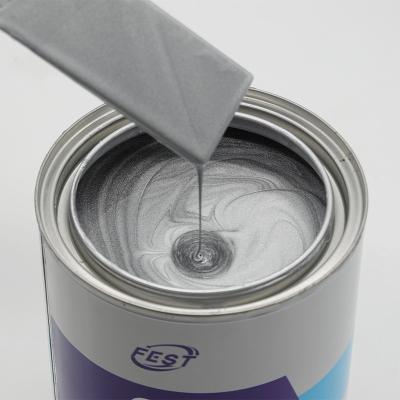 China 1K Silver Car Paint Polyurethane Base Coat - 10 Minute Drying Time, 15-25μm Coating Thickness for Automotive Refinishing for sale