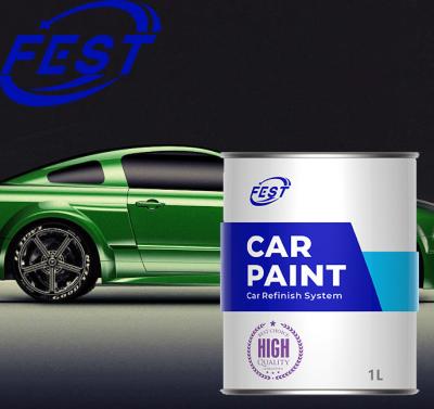 China 1K Solid Green Automotive Paint Car Body Repair Scratch Refinish 1L for sale