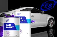 China 2K Solid White Car Paint High Gloss Automotive Refinish Coating 2:1 Mix Ratio 40-60um Thickness for sale