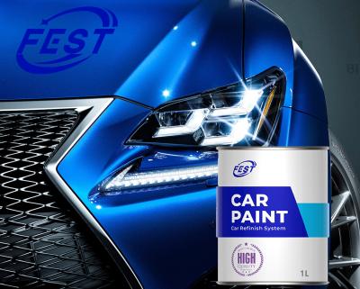 China Glossy 1K Solid Car Paint Blue Auto Body Filling Base Coating for Scratch Repair 1.2-1.4mm for sale