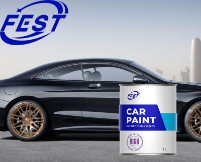 China High Performance 2K Automotive Solid Color Paint Car Body Repair Black 40um for sale