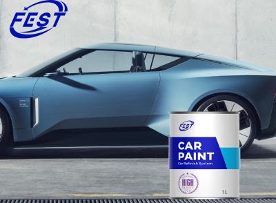 China 1K Blue Automotive Paint Low VOC Content Fast Drying Car Repair Coating 1.2-1.4mm Spray Gun for sale