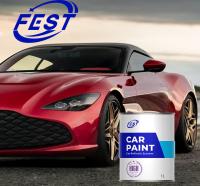 China 1K Solid Automotive Paint Red High Gloss Fast Dry Acrylic Refinish Coating 1L for sale