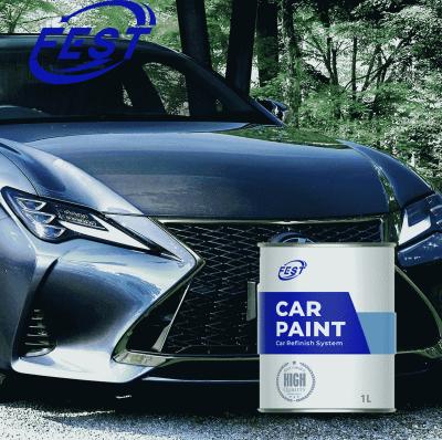 China 1K Black Basecoat High Gloss Automotive Paint Fast Drying 1L Ready to Spray for sale